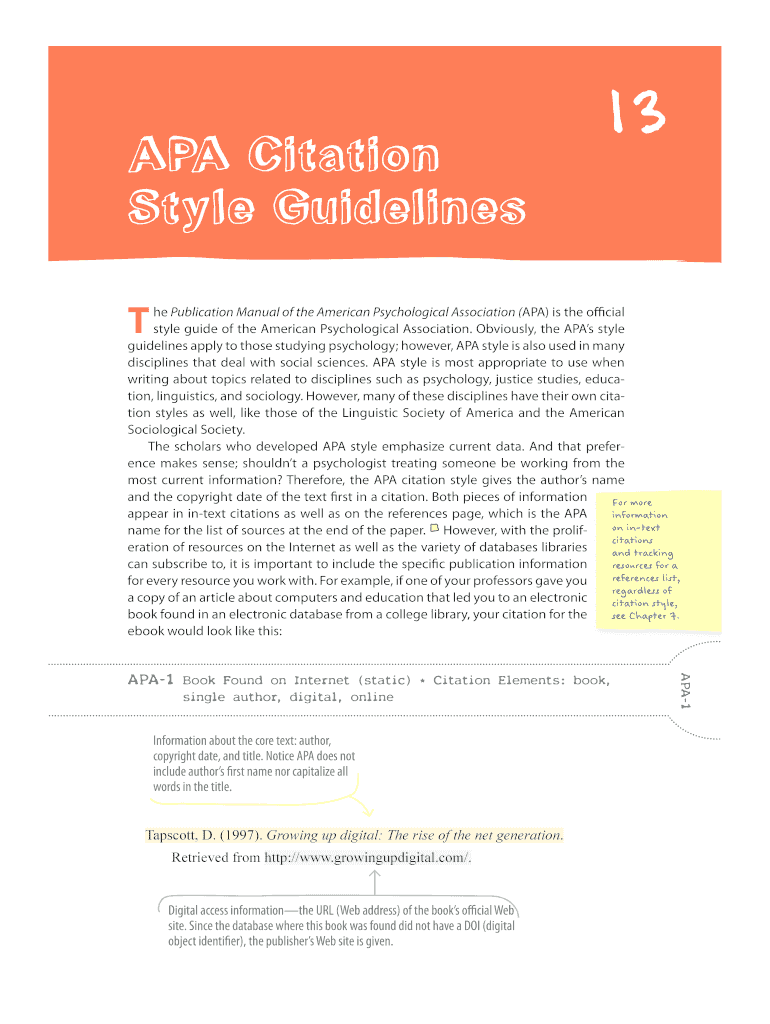 Fillable Online APA Citation Style Guidelines Fax Email Print - pdfFiller