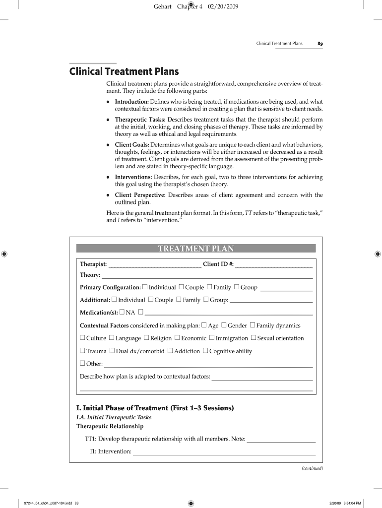 Fillable Online Clinical Treatment Plans Fax Email Print - pdfFiller
