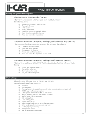 Fillable Online WCA03-AWQT Information. Pricing and Order Form Fax ...