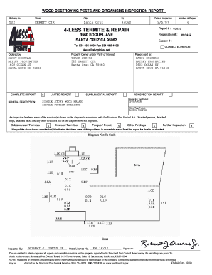 Fillable Online 4-LESS TERMITE & REPAIR - Single Property Sites Fax ...