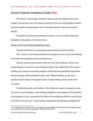 Fillable Online Registration Form - Washington, DC (Compliance Guide ...