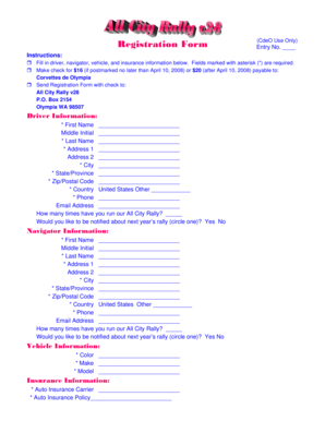 Fillable Online 2008 ACR Reg Form Fax Email Print - pdfFiller