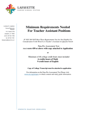 Fillable Online lpsss teacher assistant test form Fax Email Print ...