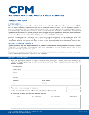 Fillable Online CPM_Application_US_v1.0_Layout 1. Image Fax Email Print ...