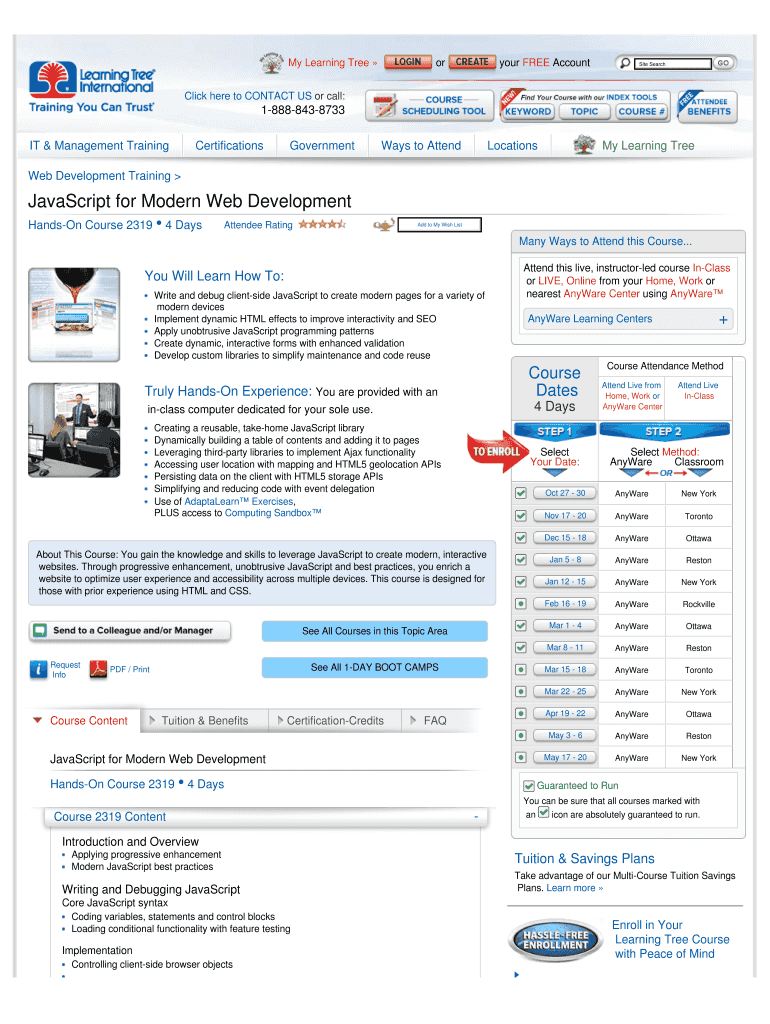 Fillable Online JavaScript for Modern Web Development Fax Email Print ...