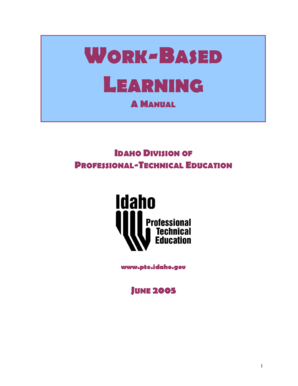 Fillable Online WORK-BASED LEARNING - Channeling Reality Fax Email ...