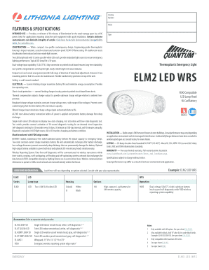 Fillable Online ELM2 LED WRS - Acuity Brands Fax Email Print - pdfFiller