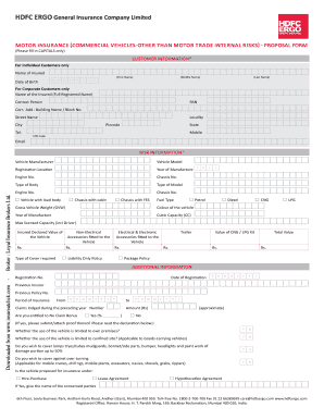 Fillable Online Download Hdfc Ergo Commercial Vehicle Proposal Form Fax ...