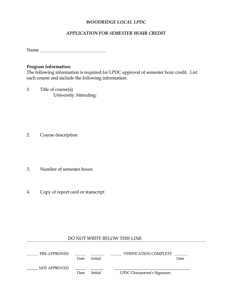 Fillable Online WOODRIDGE LOCAL LPDC Fax Email Print - pdfFiller