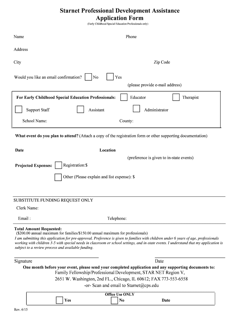 Fillable Online starnetchicago Starnet Professional Development ...