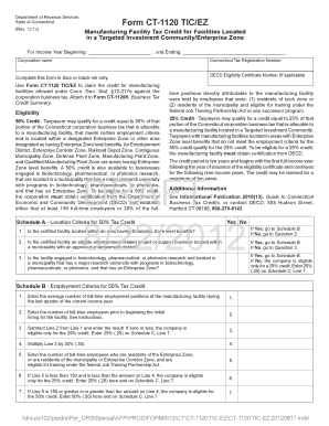 Fillable Online Form CT-1120 TICEZ - webservicesfplscsoftcom Fax Email ...
