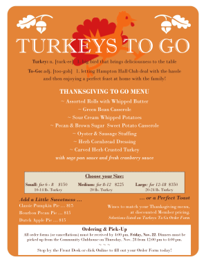 18 Printable Thanksgiving Menu Forms and Templates - Fillable Samples ...