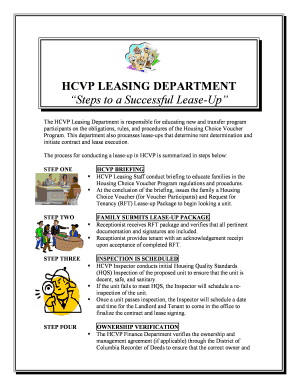 Fillable Online HCVP LEASING DEPARTMENT Fax Email Print - pdfFiller