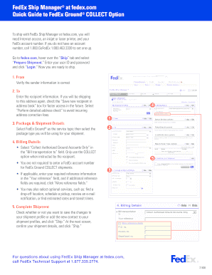 Fillable Online Quick Guide to FedEx Ground COLLECT Option Fax Email Print - pdfFiller