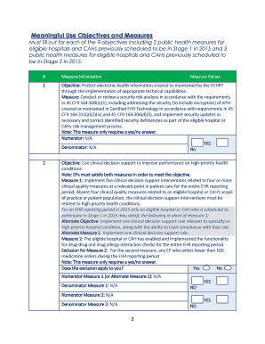 Fillable Online cms Eligible Hospital and Critical Access Hospital CAH ...