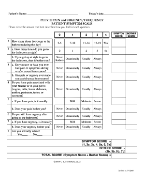 Fillable Online PELVIC PAIN and URGENCY/FREQUENCY Fax Email Print ...
