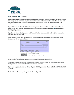 Fillable Online centralvahousing Direct Deposit Form - Central VA ...
