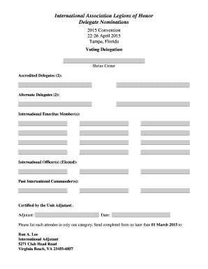 Fillable Online ialoh Letter to go with List of Officers to Imperial ...