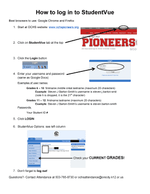 Fillable Online How to log in to StudentVue Fax Email Print - pdfFiller