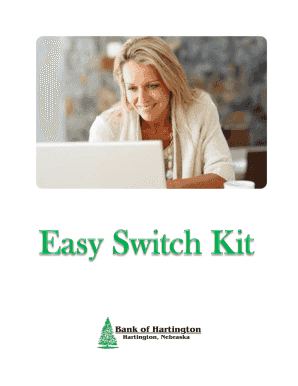 Fillable Online Easy Switch Kit - Bank of Hartington Fax Email Print ...