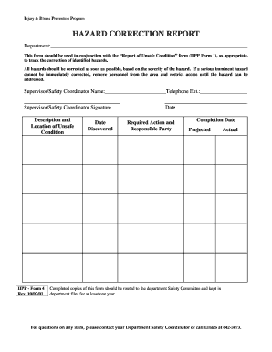 Fillable Online ehs berkeley HAZARD CORRECTION REPORT - ehsberkeleyedu ...