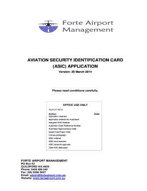 Fillable Online (ASIC) APPLICATION Fax Email Print - pdfFiller