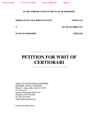 Fillable Online courts ms EFiled Document - courts ms Fax Email Print ...