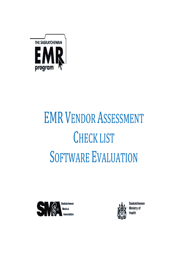Fillable Online EMR VENDOR ASSESSMENT Fax Email Print - pdfFiller