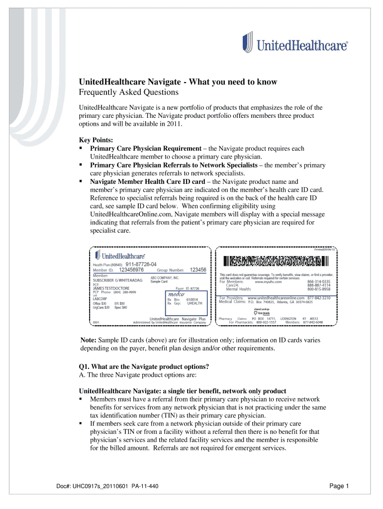 Fillable Online UnitedHealthcare Navigate - What you need to know Fax ...