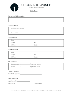 Fillable Online SECURE DEPOSIT Fax Email Print - pdfFiller