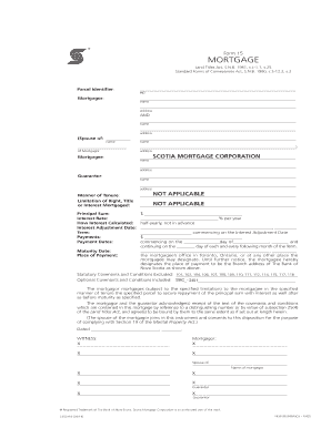 Fillable Online Form 15 MORTGAGE - Scotiabank Fax Email Print - pdfFiller