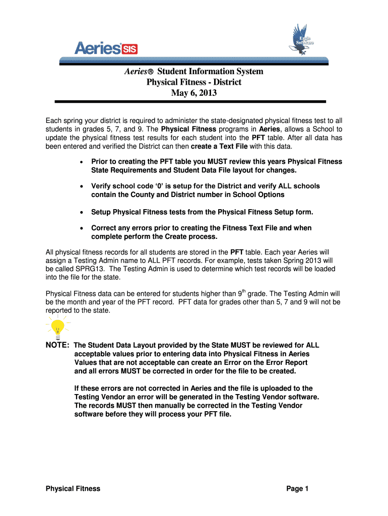 Fillable Online Aeries Student Information System Fax Email Print ...