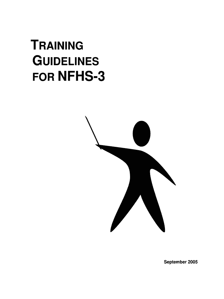 Fillable Online rchiips TRAINING GUIDELINES FOR NFHS-3 - rchiipsorg Fax ...