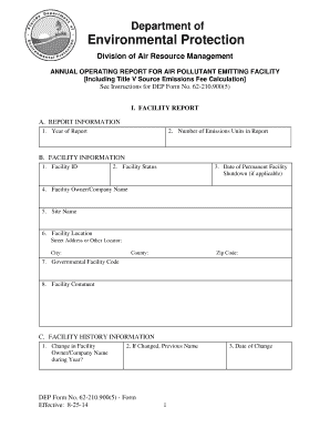 Fillable Online dep state fl Annual Operating Report Fax Email Print ...