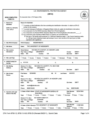 Fillable Online safety olemiss Page 1 of 4 EPA bForm 8700b-b12b 8700-13 ...