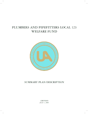 Fillable Online WELFARE FUND PLUMBERS AND PIPEFITTERS LOCAL 123 - Fax ...