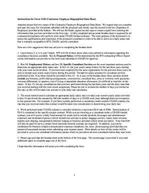 Fillable Online lgsp org Instructions for Form 1420 Contractor Employee ...