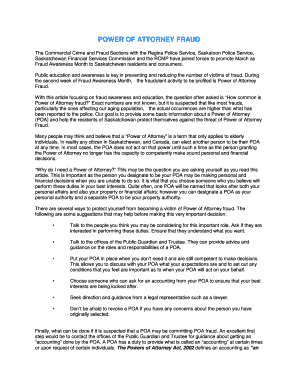 Fillable Online POWER OF ATTORNEY FRAUD Fax Email Print - pdfFiller