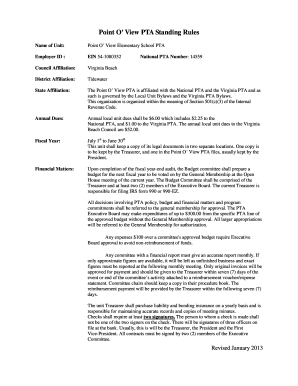 Pta Rules - Fill Online, Printable, Fillable, Blank | pdfFiller