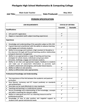 Fillable Online pleckgatewebsite co Main Scale Teacher - Person ...