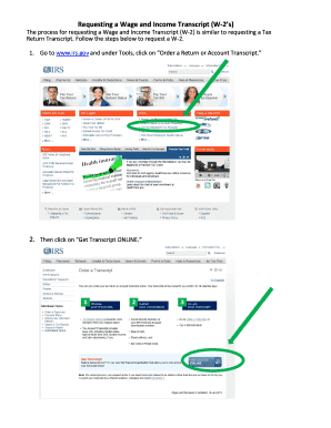 Fillable Online Requesting a Wage and Income Transcript (W-2s) Fax ...