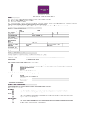 Fillable Online enterprisegroup net Provident Fund Scheme Claims Form ...
