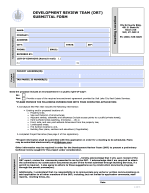 Fillable Online DEVELOPMENT REVIEW TEAM DRT SUBMITTAL FORM Meeting ...