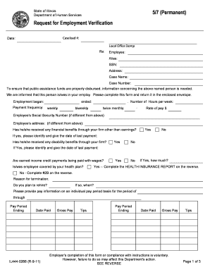 Fillable Online dhs state il Caseload # Fax Email Print - pdfFiller