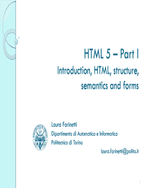 Fillable Online HTML 5 Part I Fax Email Print - pdfFiller