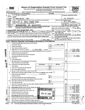 Fillable Online Return of Organization Exempt From Income Tax Form 10 ...