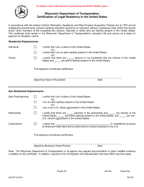 Fillable Online Certification of Legal Residency Relocation ...