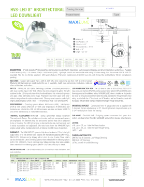Fillable Online HV8-LED 8 ARCHITECTURAL LED DOWNLIGHT Fax Email Print ...