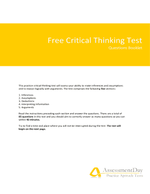 Fillable Online This practice critical thinking test will assess your ...