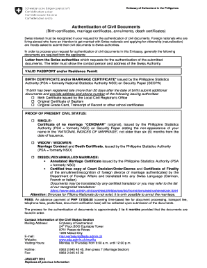 Fillable Online Authentication of Civil Documents Fax Email Print ...